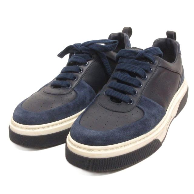 【中古】サルヴァトーレフェラガモ Salvatore Ferragamo スニーカー シューズ ローカット スエード ガンチーニ 紺