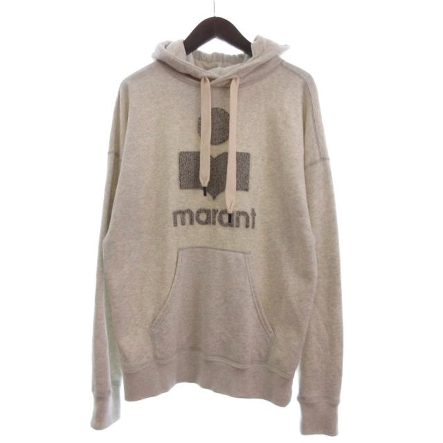 【中古】イザベル マラン エトワール パーカー プルオーバー スウェット 長袖 ロゴ 裏起毛 生成り色 ベージュ系 34