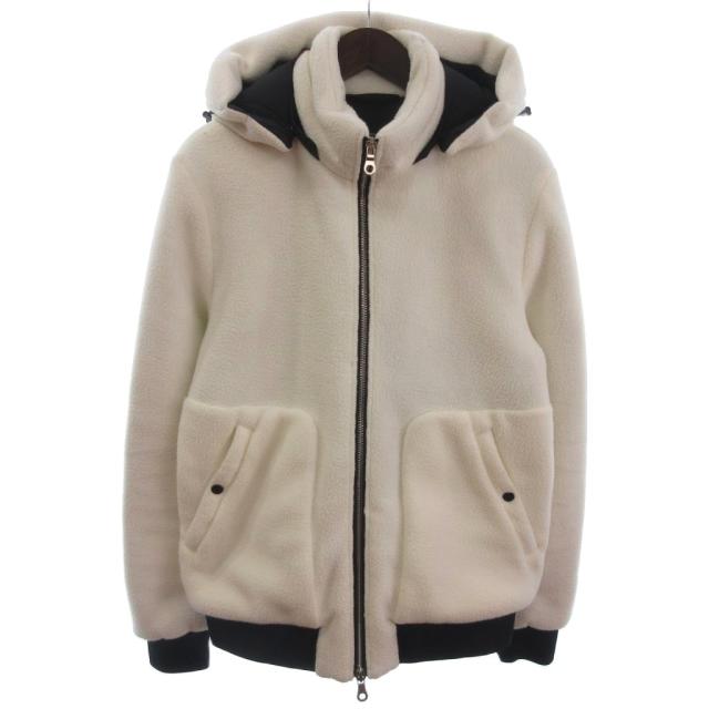 【中古】デュベティカ × ジャブスアルキヴィオ ELBA エルバ フリース ダウンパーカー ブルゾン フード 白 48