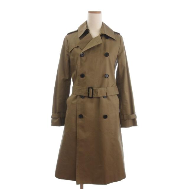 【中古】ハイク HYKE トレンチコート ロング ベルト付き ライナー ウール ベージュ 2 レディース