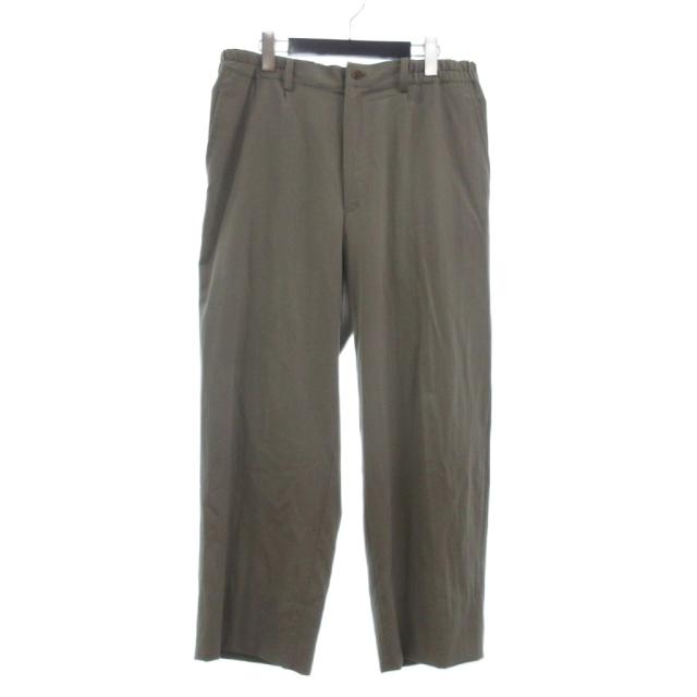 【中古】イッセイミヤケメン ISSEY MIYAKE MEN 90s スラックスパンツ ジッパーフライ ウール ME91-FF604 カーキ S-M