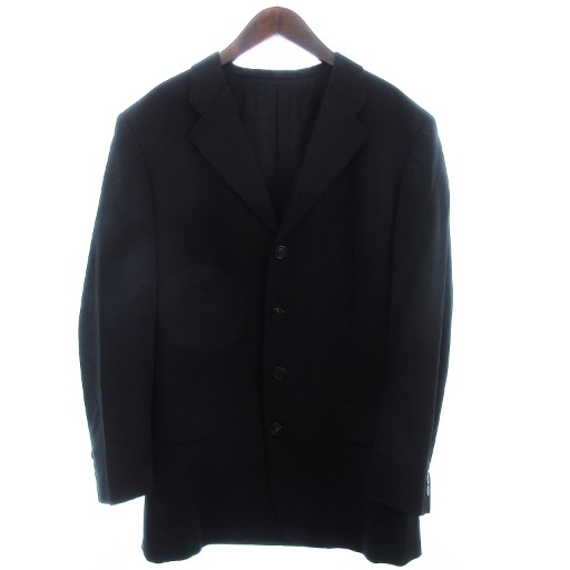 【中古】イッセイミヤケメン ISSEY MIYAKE MEN 90s テーラードジャケット シングル ME71-FD076 ウール 黒 ブラック L