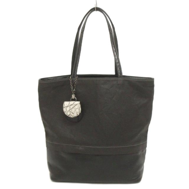 【中古】ボーグラン BEAUGRAND トートバッグ 肩がけ レザー ケース付き 黒 ブラック 鞄 レディース