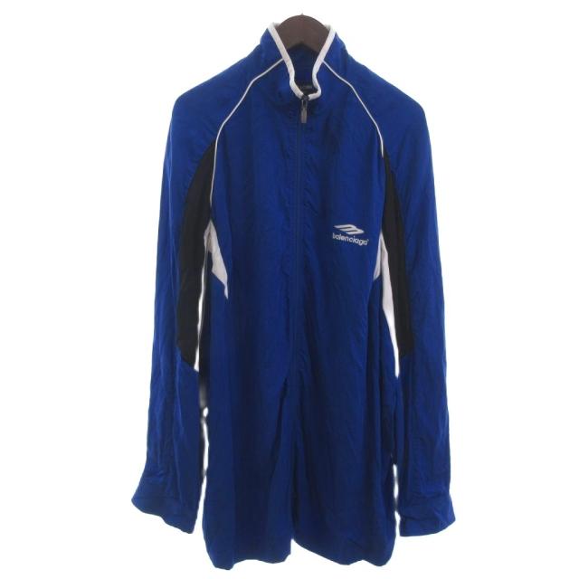 【中古】バレンシアガ BALENCIAGA 3B SPORTS ICON TRACKSUIT トラックジャケット ブルゾン ジャージ 青 L メンズ