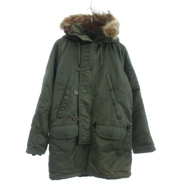 【中古】スピワック SPIEWAK N-3B フライトジャケット 長袖 ファー フード 1N3BFCO カーキ 32 メンズ