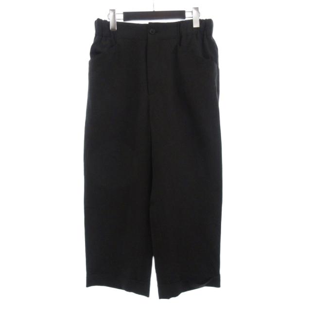 【中古】マーガレットハウエル パンツ スラックス ダブル仕上げ ジップフライ ウール リネン混 焦げ茶 2