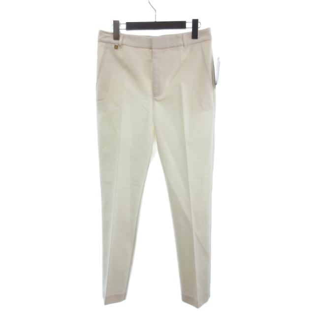 【中古】未使用品 ローレンラルフローレン タグ付き ストレッチ コットンブレンド パンツ スラックス 白 6