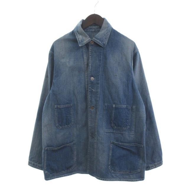 【中古】アプレッセ 美品 Unknown Vintage Denim Coverall デニム カバーオール USED加工 コットン 24SAP-01-14K 青 1
