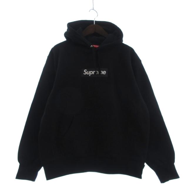 【中古】シュプリーム SUPREME 21AW Box Logo Hooded Sweatshirt パーカー スウェット 長袖 裏起毛 ロゴ 刺繍 黒 S