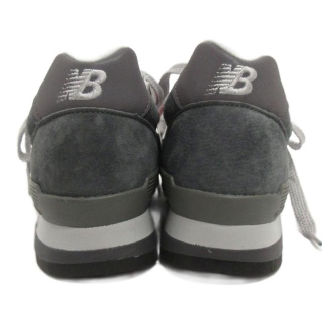 【中古】未使用品 ニューバランス タグ付き USA製 スニーカー ローカット ピンバッチ付き スエード グレー 26.0cm