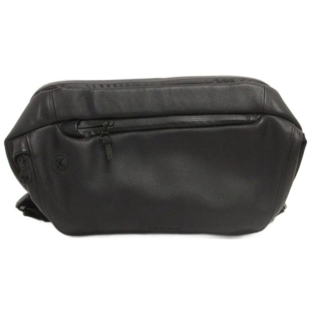 【中古】BROSKI AND SUPPLY ブロスキー アンド サプライ 美品 ボディバッグ レザー 黒 ブラック メンズ