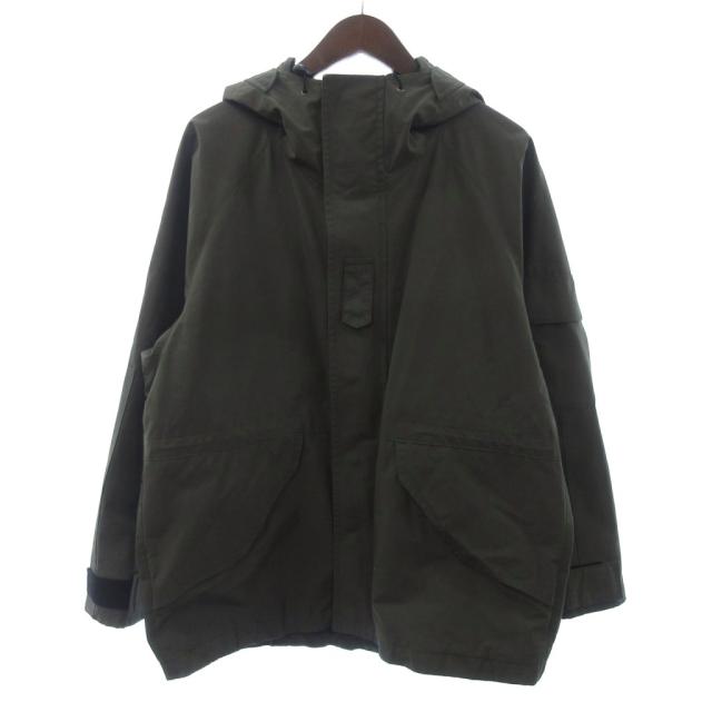 【中古】ジョンブル JOHNBULL マウンテンパーカー ジャケット フルジップ ナイロン 16673HG 緑 カーキ S メンズ