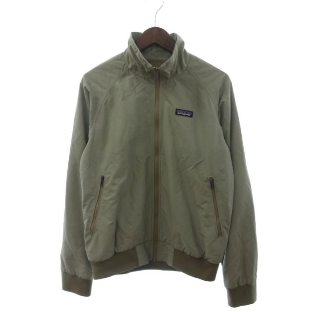 【中古】パタゴニア BAGGIES JACKET ブルゾン ジップアップ ロゴ刺? ナイロン 28151SP18 緑 グリーン S メンズ