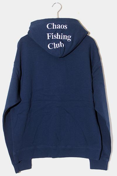 【中古】M 未使用品 2023AW Chaos Fishing Club LOGO HOODIE ロゴ フーディー パーカー NAVY ネイビー /■In2 メンズ