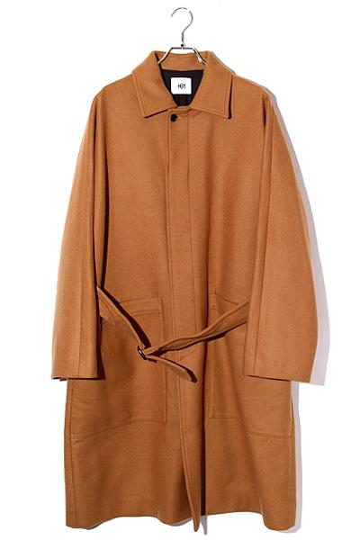 【中古】+81 PLUS EIGHTY ONE SIZE:46 比翼 ウール メルトン ステンカラーコート CAMEL キャメル /● メンズ