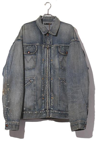 【中古】2024SS 未使用品 MINEDENIM マインデニム E.BF-ZP GJKT USS USED加工 デニム ジャケット Gジャン 3 INDIGO