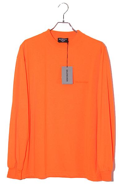 【中古】BALENCIAGA バレンシアガ L/S Embroidered Logo T-Shirt 刺?ロゴ 長袖Tシャツ XS 541878 TKVH1