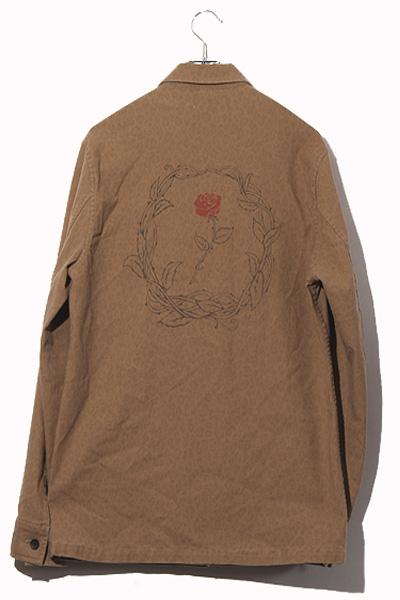 【中古】wjk ダブルジェイケイ fatigue shirt (rose) ファティーグ シャツ ローズ L beige ベージュ /◆ メンズ