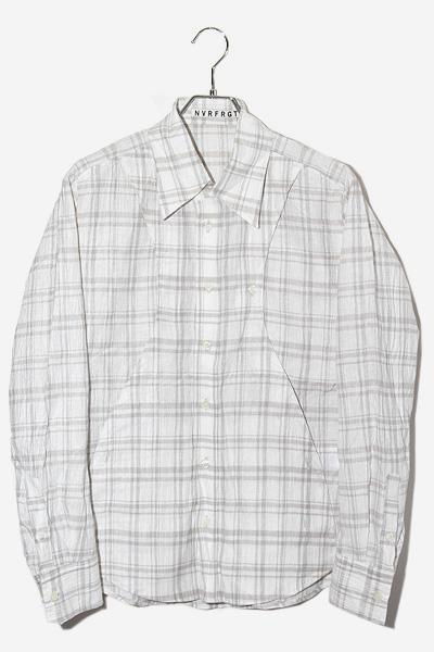 【中古】25SS NVRFRGT ネヴァーフォーゲット PLAID PANELLED UTILITY SHIRT プレイド パネルド ユーティリティ シャツ