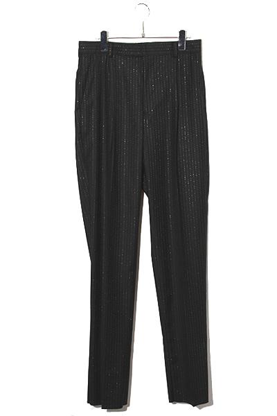 【中古】S 未使用品 WACKO MARIA ワコマリア DORMEUIL / GLITTER STRIPED PLEATED TROUSERS ( TYPE-2 ) WMGP-WMP-TR04