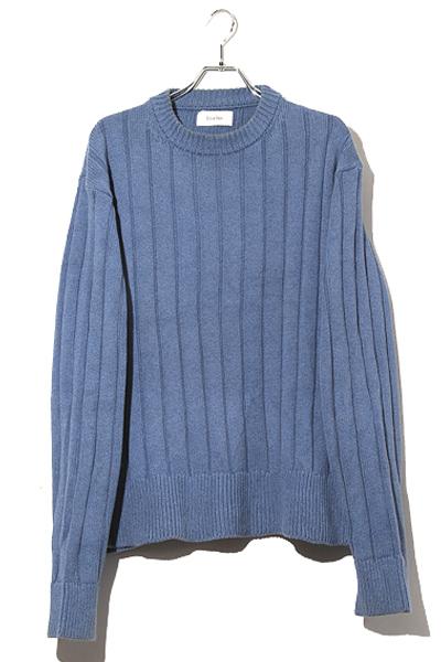 【中古】2025SS Ernie Palo アーニーパロ WIDE RIB KNIT ワイドリブニットセーター 46 Sax サックス EP09KN01