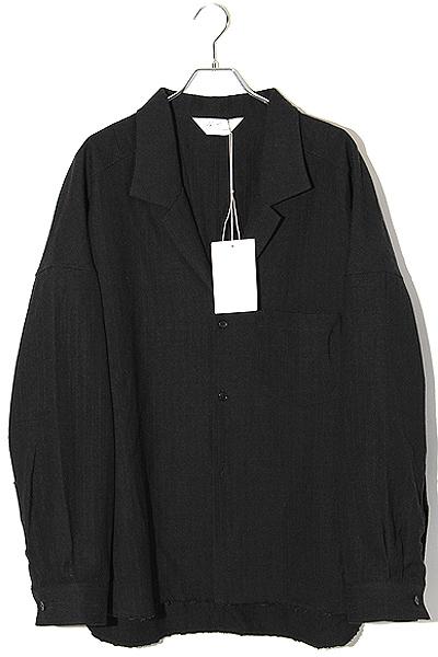 【中古】未使用品 2025AW ANCELLM アンセルム WASH WOOL TAILORED SHIRT 2 CHARCOAL チャコール ANC-SH73-A