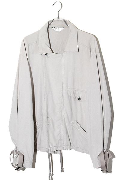 【中古】2025AW ANCELLM アンセルム SILK SUEDE WRAP BLOUSON シルク スエード ラップブルゾン 2 BLUEGRAY ANC-JK30