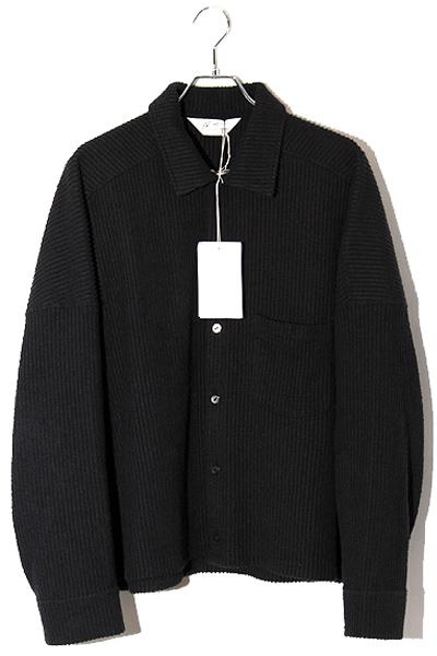 【中古】未使用品 ANCELLM アンセルム CUT STRIPE SHIRT カットストライプシャツ 長袖シャツ ブルゾン 1 ANC-CT95