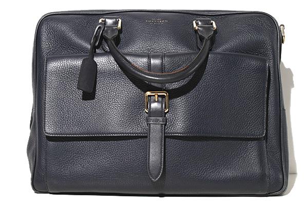 【中古】SMYTHSON スマイソン バーリントンブリーフ ビジネスバッグ  BLACK ブラック/◆ メンズ レディース