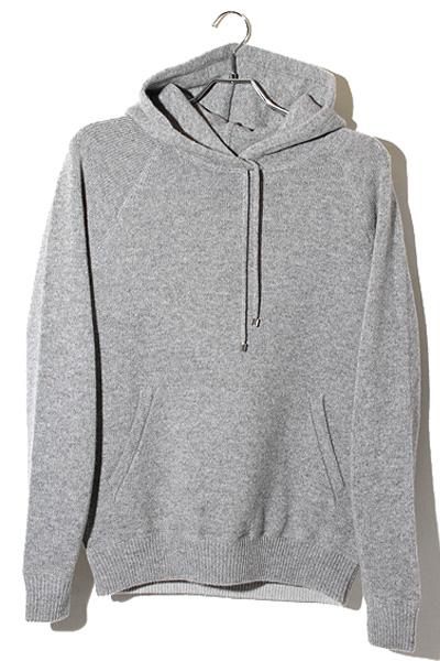 【中古】未使用品 BEAMS F ビームスエフ BAFY別注 ウール ニットパーカ 44 Grey グレー 21-15-0527-15-16 /◆