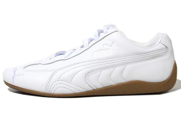 【中古】28.5cm PUMA プーマ SPEEDCAT LEATHER スピードキャット レザー スニーカー 10.5 WHITE ホワイト 401534-02