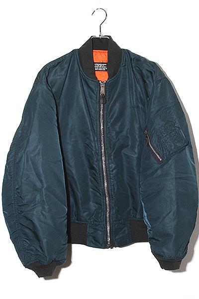 【中古】Schott ショット MA-1 リバーシブル ボンバージャケット フライトジャケット NAVY ネイビー USA製 /◆ メンズ