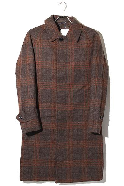 【中古】TOMORROWLAND トゥモローランド ウールツイード バルマカーンコート Fox Tweed XS 46 ブラウン系