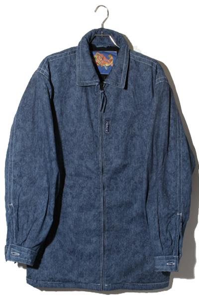 【中古】90s vintage PEACE ピース ヴィンテージ デニムジャケット 中綿ジャケット  FREE INDIGO インディゴ /◆ メンズ