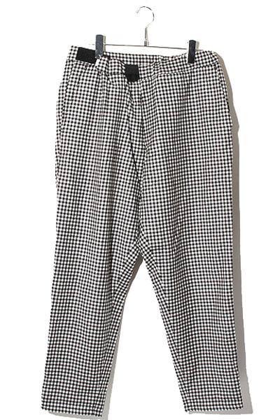 【中古】Graphpaper マジック ギンガムチェック クックパンツ FREE BLACK/WHITE ブラック ホワイト GM193-40095