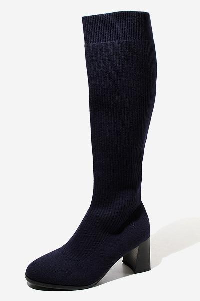 【中古】22.5cm 未使用品 VIVAIA ビバイア Tessa ラウンドトゥ 撥水加工 ウール ミッドカーフ ブーツ EU35.5