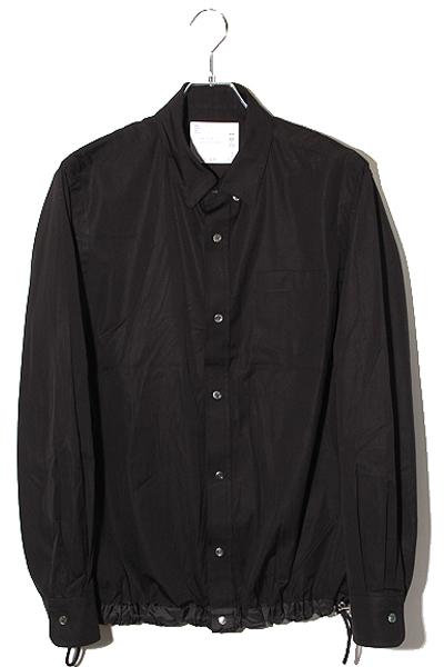 【中古】2025AW sacai サカイ Cotton Poplin Shirt コットンポプリンシャツ 長袖シャツ 1 BLACK ブラック SCM-241