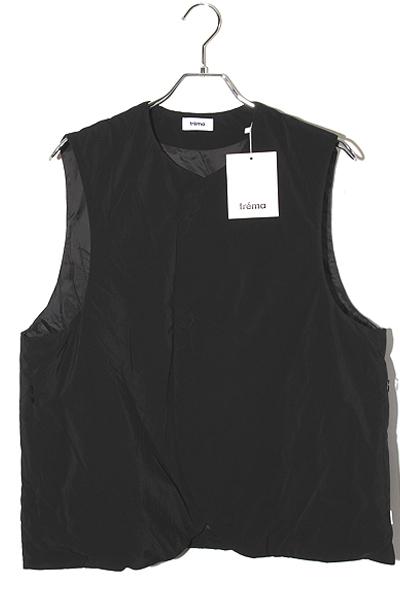 【中古】未使用品 2024AW trema トレマ BALLOON PUFFER VEST バルーンパファー 中綿ベスト F BLACK ブラック