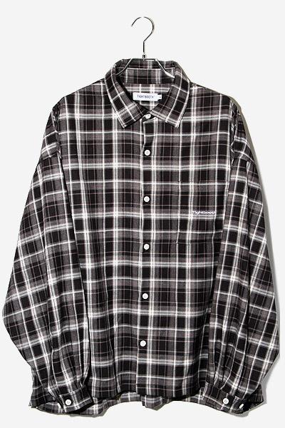 【中古】TIGHTBOOTH TBPR タイトブース PLAID L/S SHIRT ロゴ刺繍 チェック 長袖シャツ XL ブラック SS25-S03 /◆