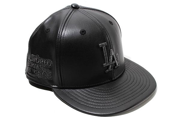 【中古】58.7cm 未使用品 NEW ERA ニューエラ 59FIFTY Apple Leather アップルレザー ドジャース キャップ 7 3/8