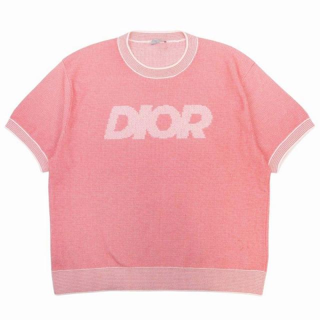 【中古】美品 23ss ディオール × パーレイ フォー ジ オーシャンズ コットン サマーニット ロゴ ド Tシャツ 半袖 XL