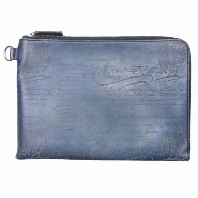 【中古】美品 21年製 ベルルッティ Berluti ニノGM スクリット カリグラフィ クラッチバッグ ポーチ セカンドバッグ