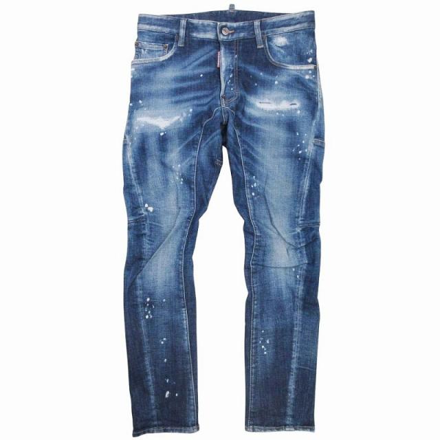 【中古】極美品 24aw ディースクエアード DSQUARED2 タイディーバイカー クラッシュ ダメージ加工 デニムパンツ 46