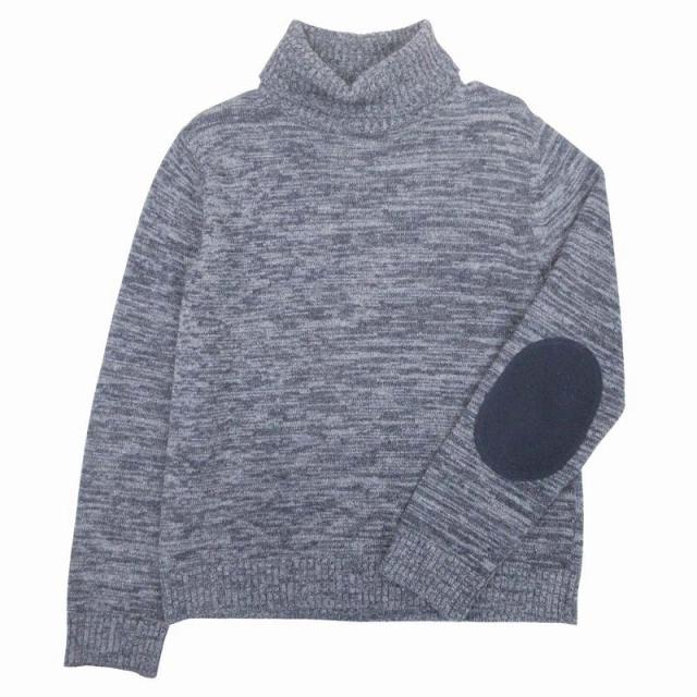 【中古】美品 12AW ジュンヤワタナベマン JUNYA WATANABE MAN エルボーパッチ タートルネック セーター ニット 長袖 S