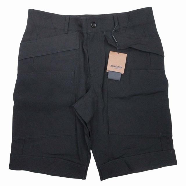 【中古】未使用品 バーバリー BURBERRY パネルディテール グレインドプードル ウール ショートパンツ 52 ◇11