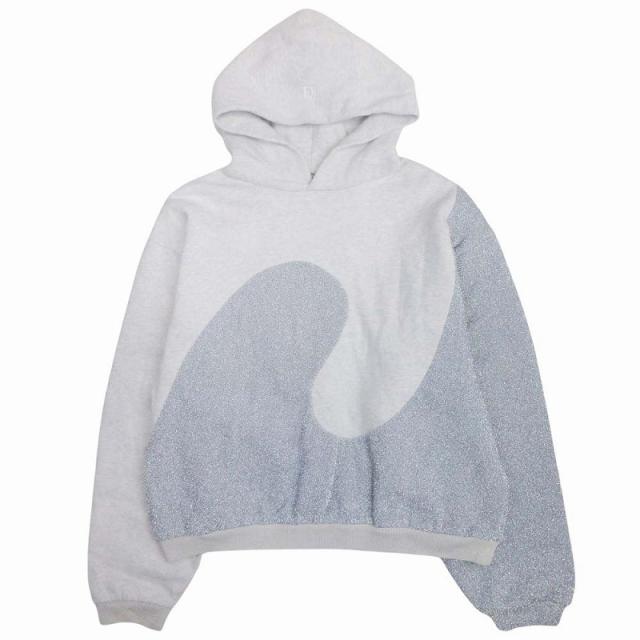 【中古】23SS ディオール × イーアールエル Dior × ERL ラメミックス スウェット パーカー フーディー 切替 L ◇11