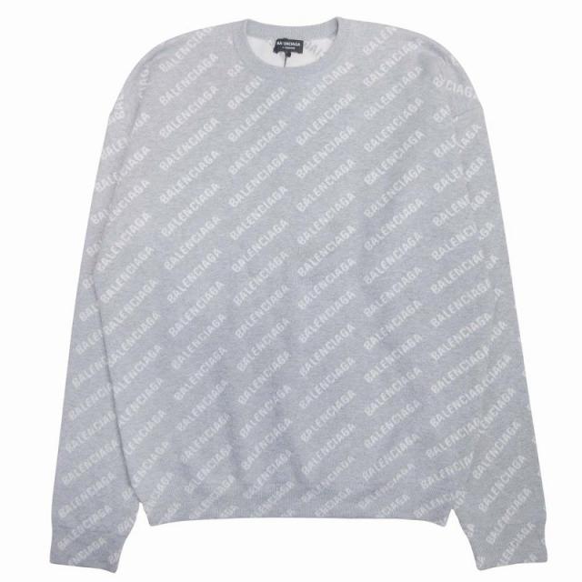 【中古】22aw バレンシアガ ワードローブ マルチロゴ オールオーバー ラウンド ニット セーター トップス XS ◇11