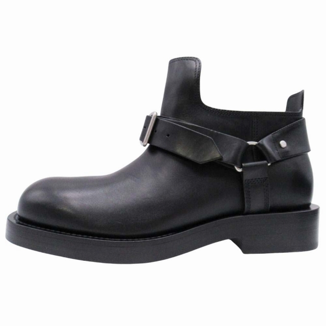 【中古】未使用品 バーバリー BURBERRY アンクルブーツ サドルレザー ショートブーツ 靴 43/28.0cm 黒/◇11