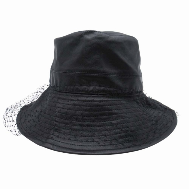 【中古】未使用品 19aw クリスチャンディオール Christian Dior TEDDY-D 羊革 ボブハット ラムレザー 帽子 57/◇11