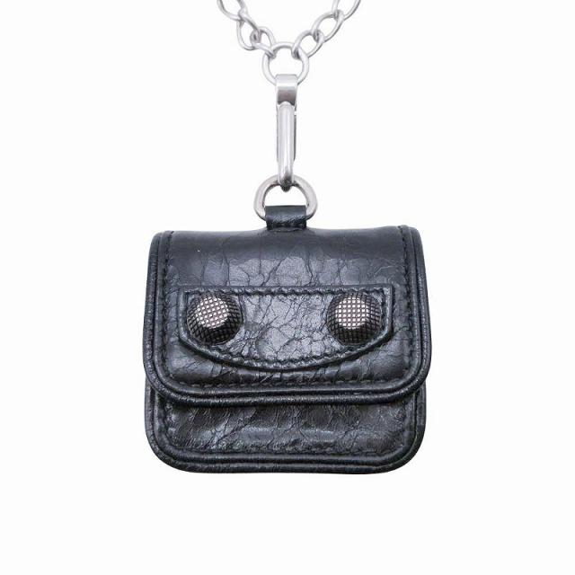 【中古】極美品 バレンシアガ BALENCIAGA LE CAGOLE ル カゴール エアポッズケース 小物 ポーチ チェーン